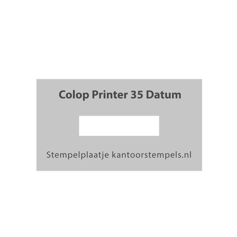 Tekstplaatje Colop Printer 35 D - Tekstplaatje Colop 35D