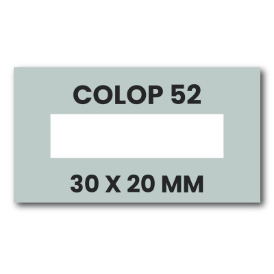 Tekstplaatje Colop Printer 52 D - Tekstplaatje Colop 52D