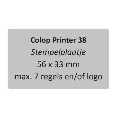 Tekstplaatje Colop Printer 38 - Stempelplaatje Colop 38