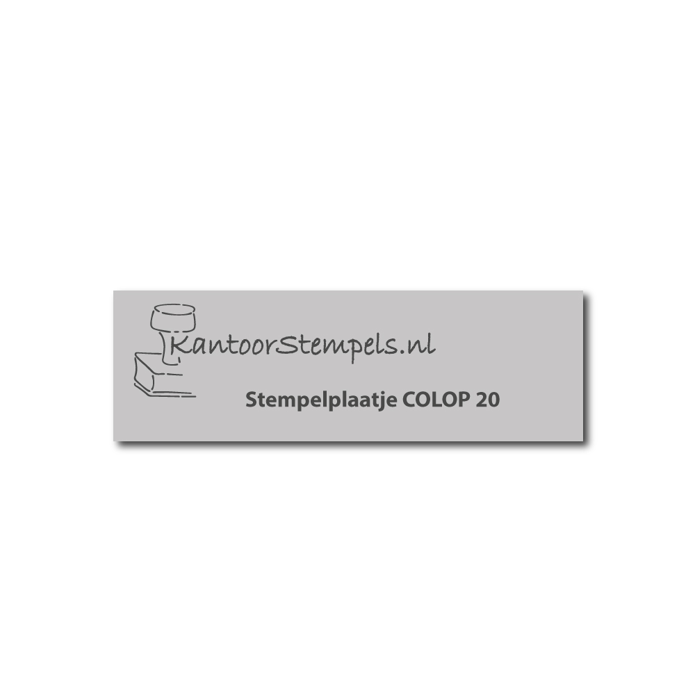 Stempelplaatje Colop Printer 20 tekstplaatje van rubber voor stempel