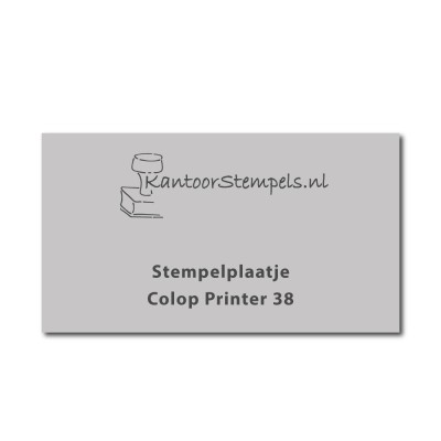 Tekstplaatje Colop Printer 38 - Stempelplaatje Colop 38
