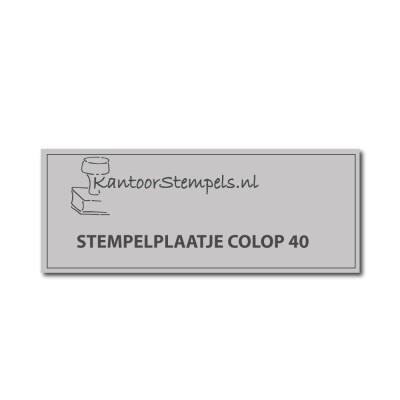 Tekstplaatje Colop Printer 40 - Stempelplaatje Colop 40