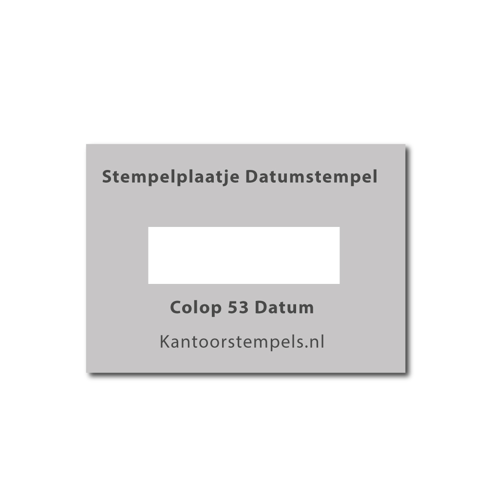 Tekstplaatje Colop Printer 53 D - Tekstplaatje Colop 53D